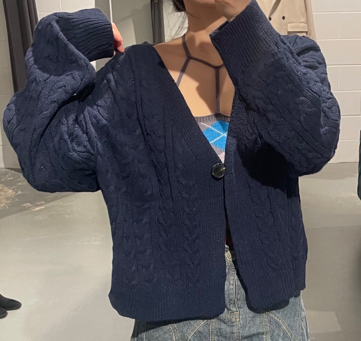 Bluebell One Button Cardigan – Rococo Seoul