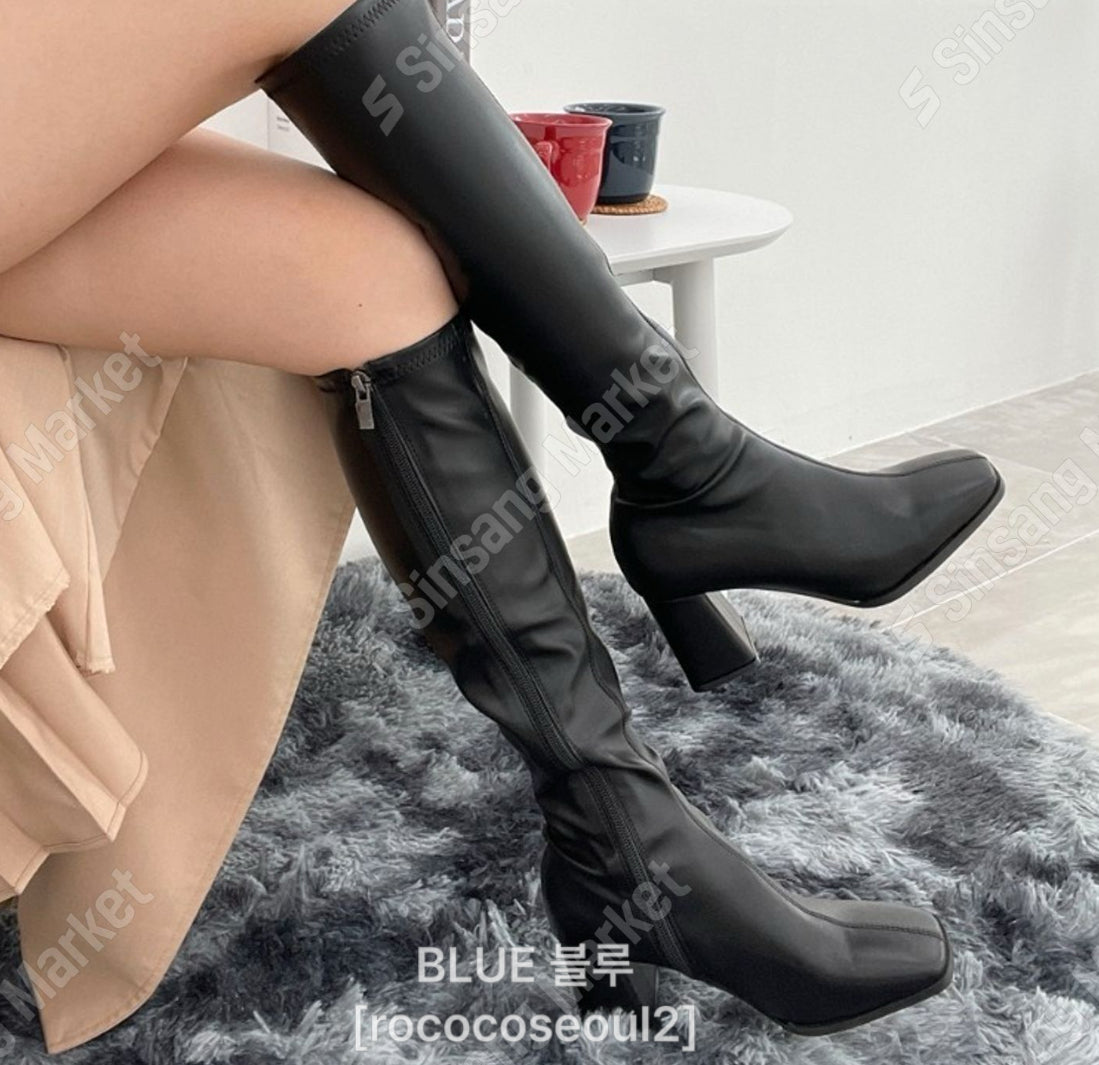 Blue Basic Span Boots 2025 – Rococo Seoul