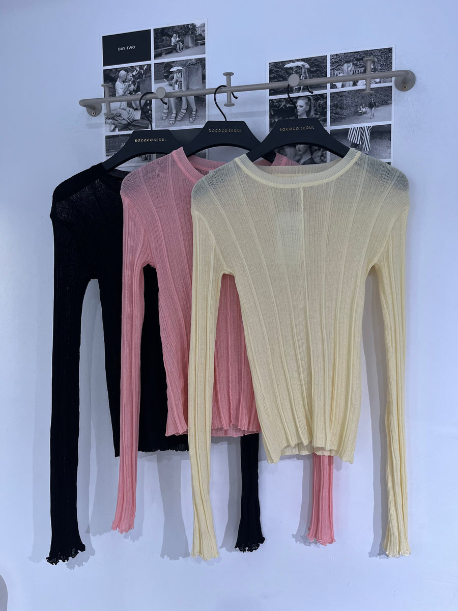 Wonderment Rib Sheer Knit – Rococo Seoul