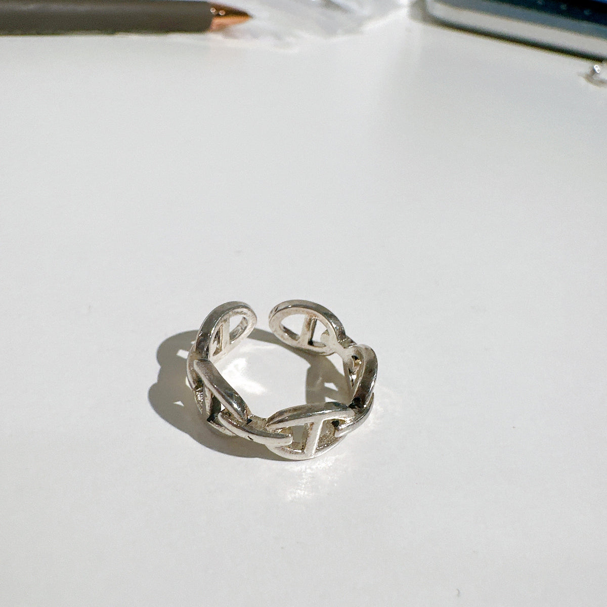 HH Chain Ring (925 Silver) – Rococo Seoul