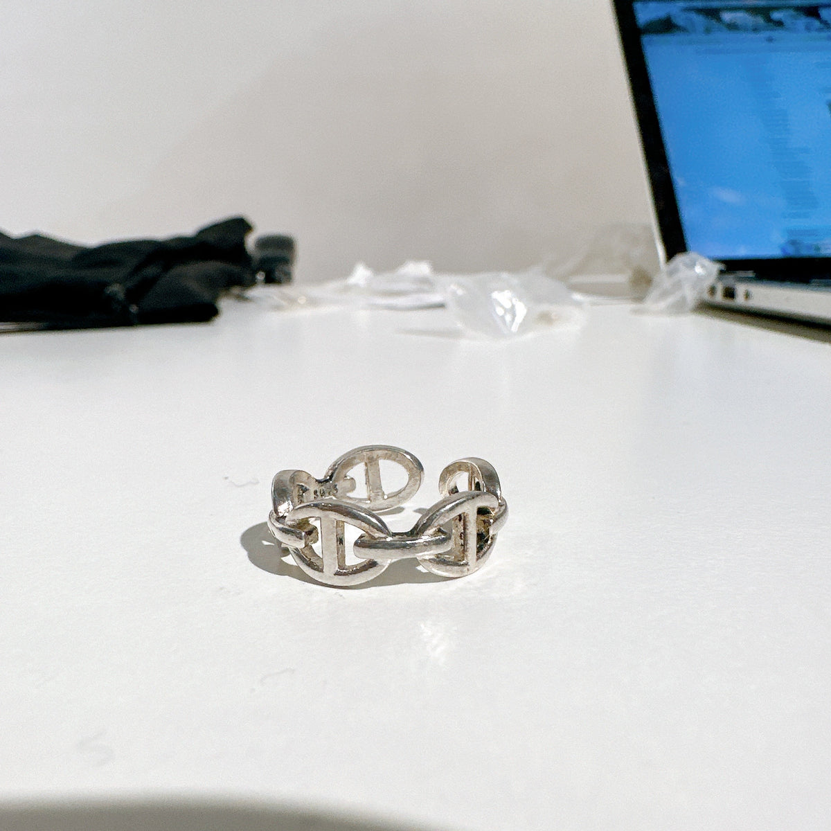 HH Chain Ring (925 Silver) – Rococo Seoul