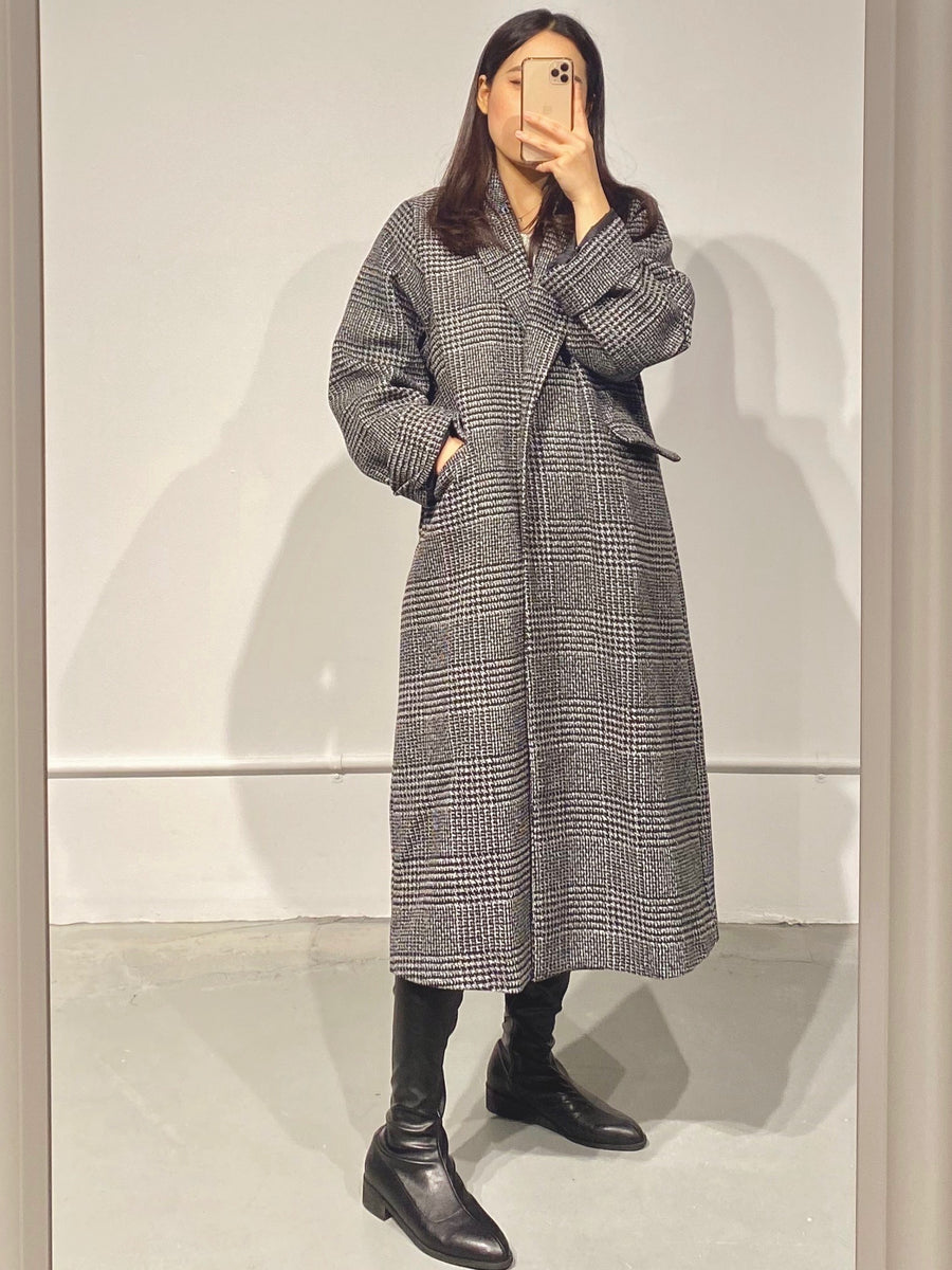 BADA Check Midi Coat – Rococo Seoul