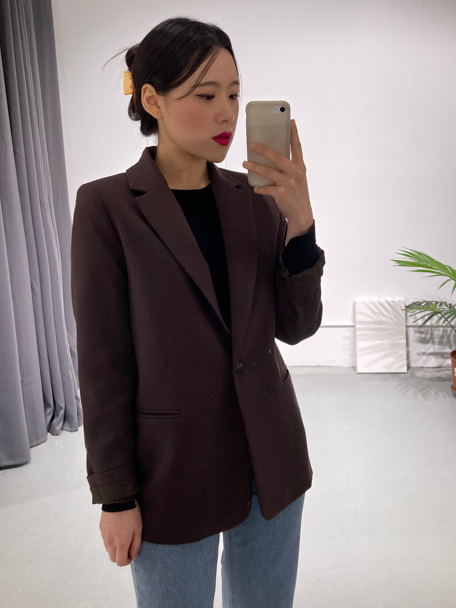 MONA Brown Blazer – Rococo Seoul